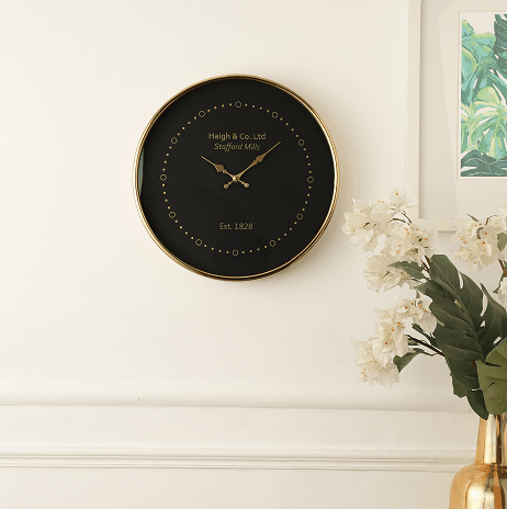 Eclipse Shine Gold wall clock