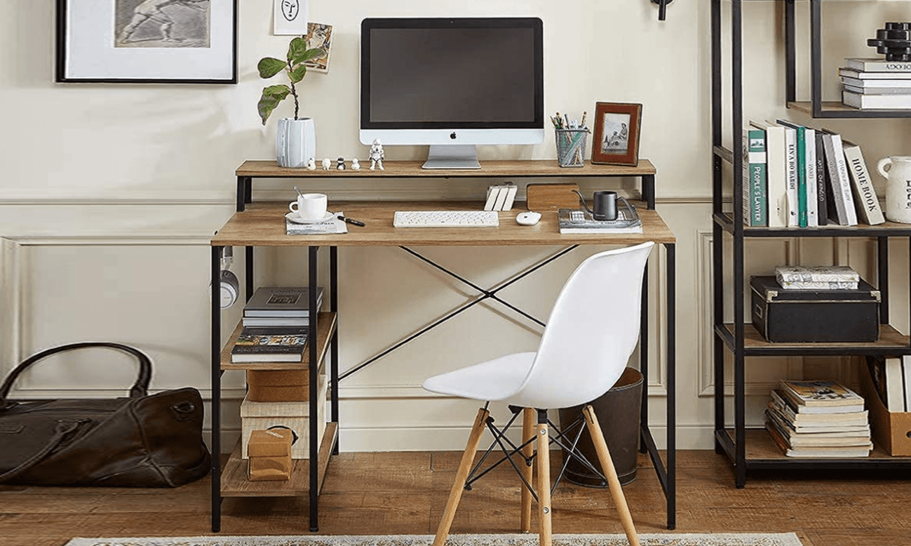 Genesis Home Computer Desk with Simple Shelves