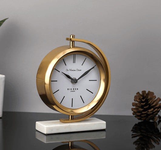 Marbellic Gold clock Table Clock