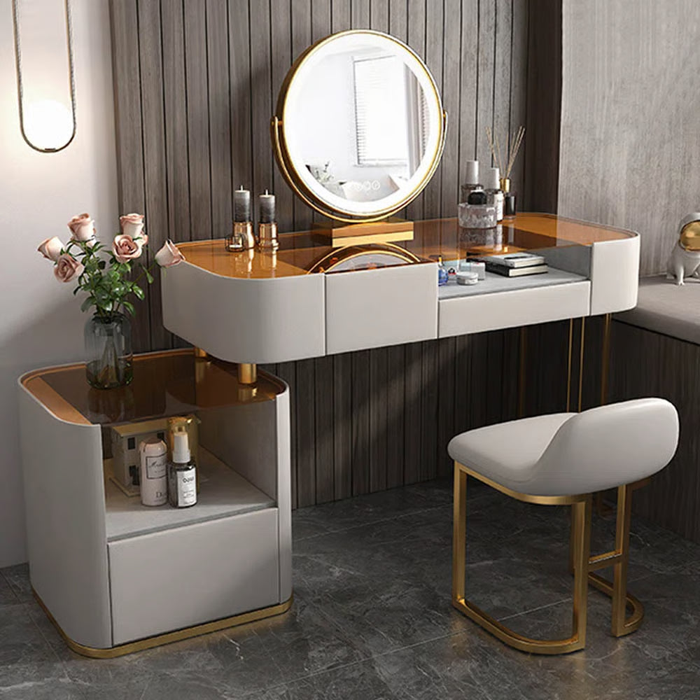 Cestina Dressing Table with Mirror – Modern Makeup Organizer at OUCH CART