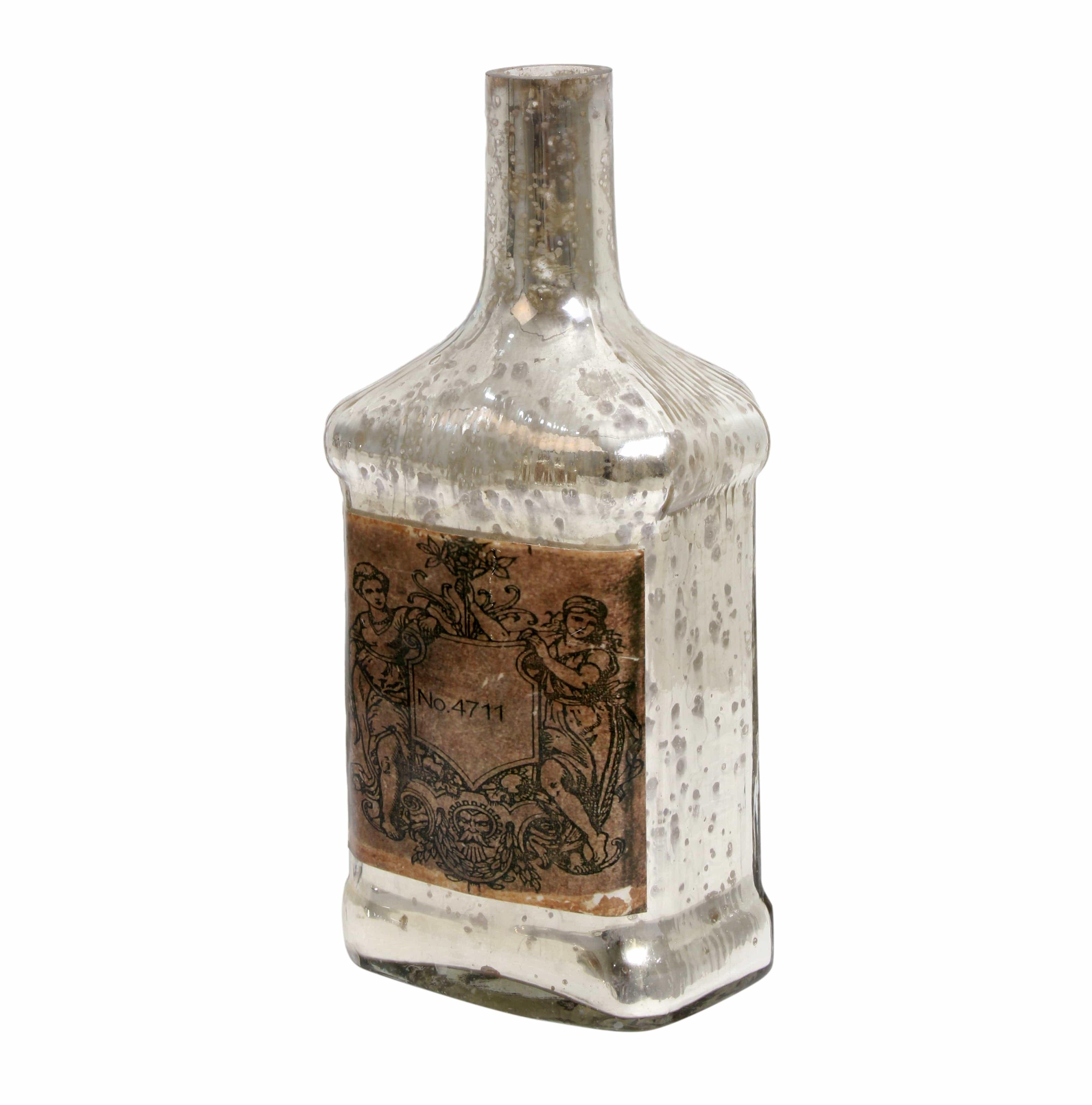 Antique Glass Legacy Square Bottle Decorative