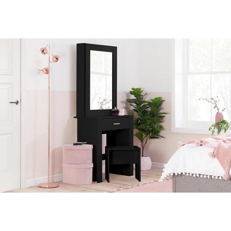 Aada Sliding Dressing Table Set with Mirror