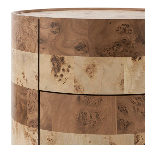 Mika Burl Wood Side Table
