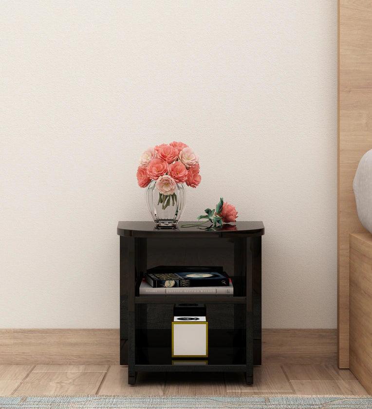 Bedside Table in Black Finish