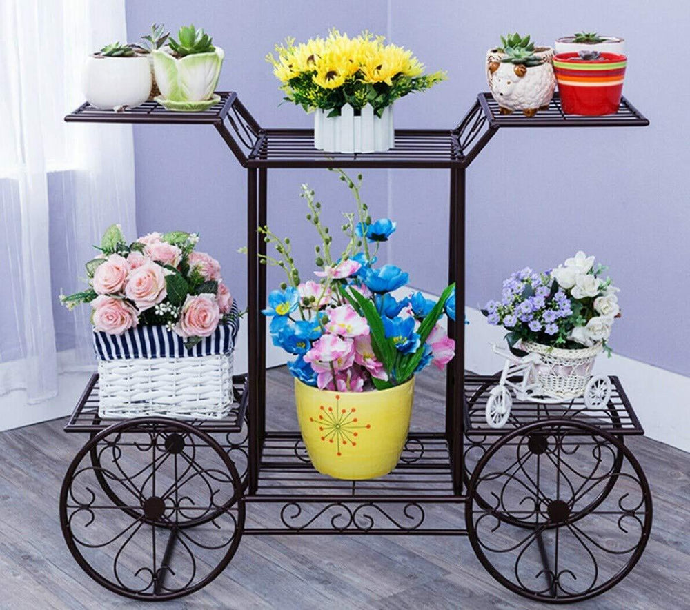 Outdoor Flower Rack: Buy 6-Tier Cart Planter Stand, Outdoor Flower Rack ...