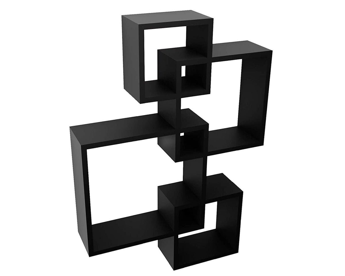 Wooden Wall Mounted Shelf Rack for Living Room Decor ) - Set of 4