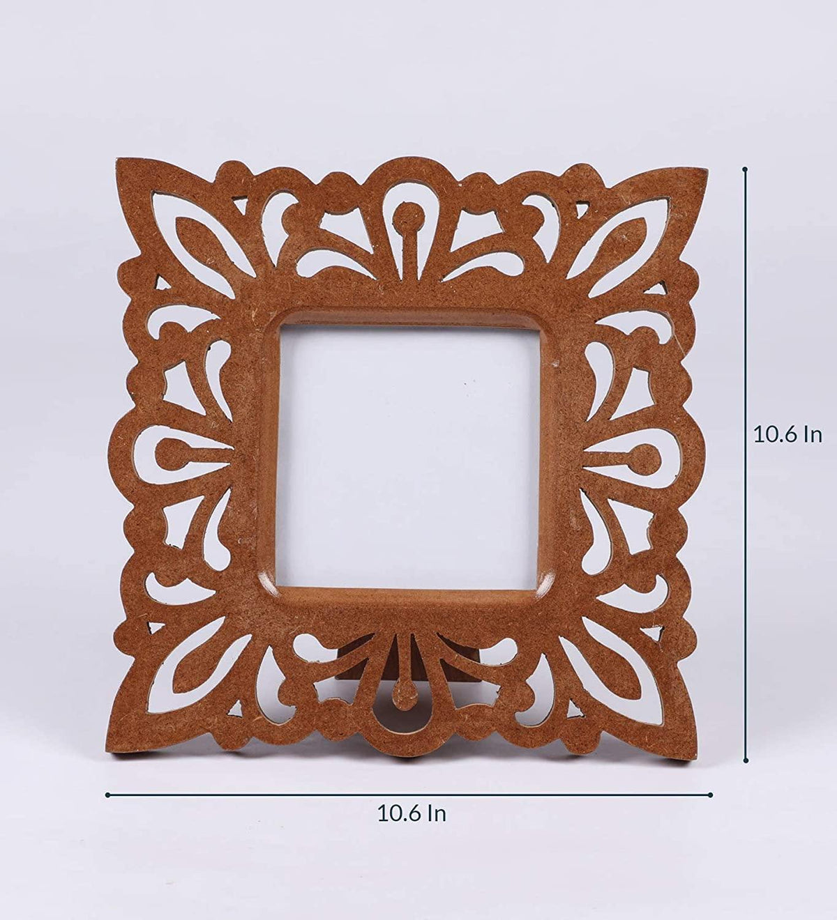 Decorative Hand Crafted Wooden Photo Frame (27 X 27 X 1.5 cm), (Model: