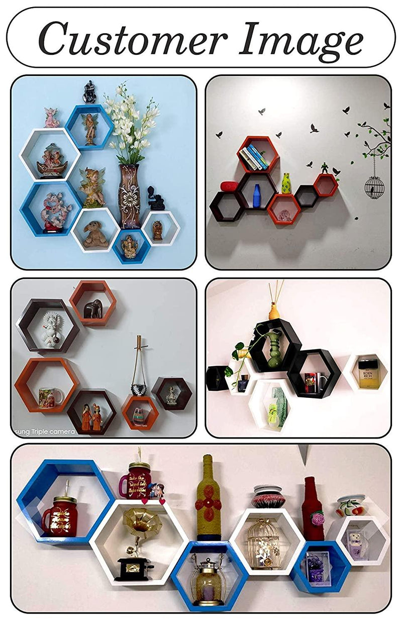 Wall Shelves - Wooden Shelf Home Decor Items Rack for Living Room, Bed