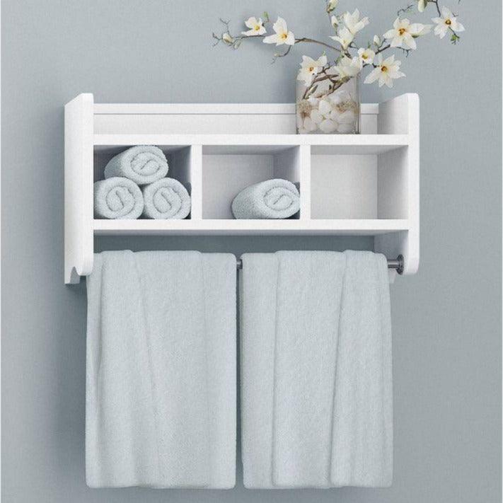 PVC Handmade Bathroom Towel Rack | Towel Holder With Free Soap Dish By