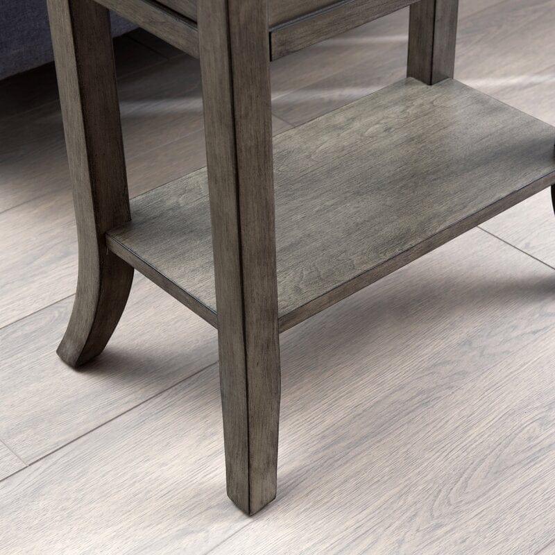 Clermont Tall Tray Top End Table with Storage