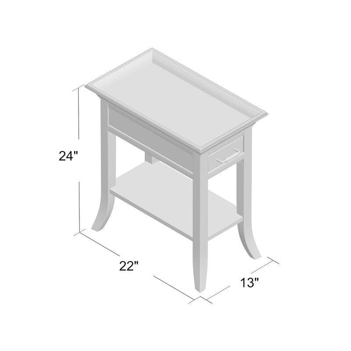 Clermont Tall Tray Top End Table with Storage