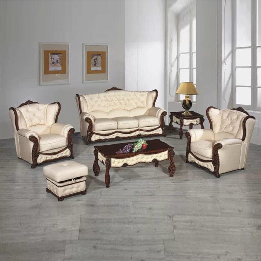 Click Upholstered Sofa Set And Table