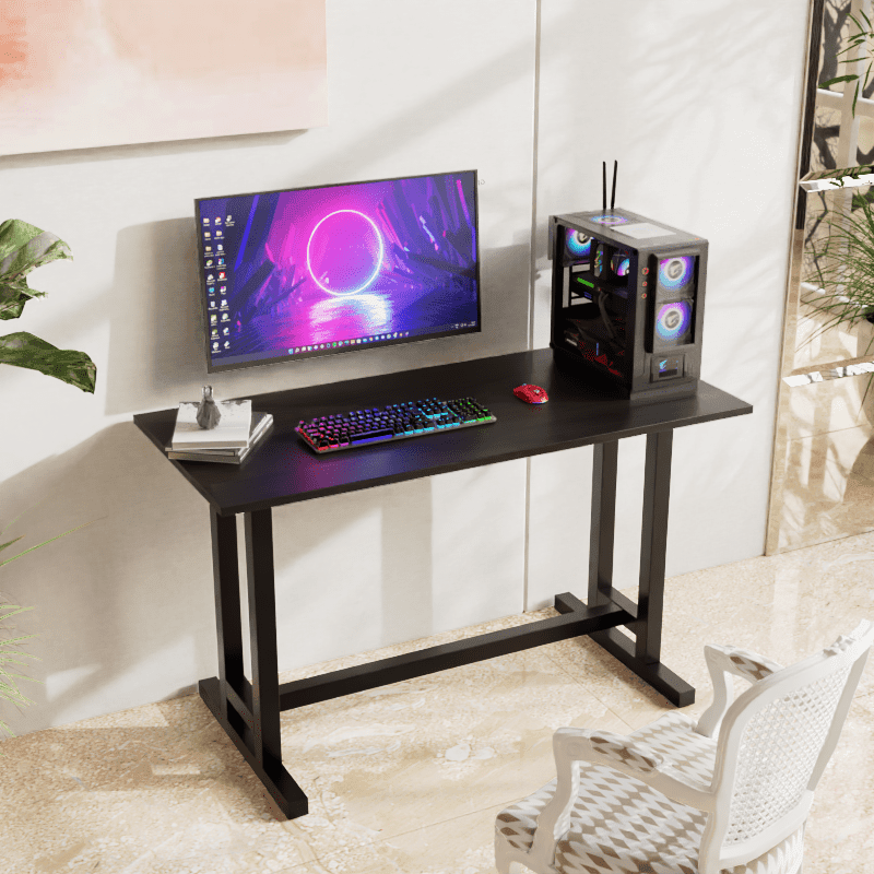 Clover Study Table in Brown Color