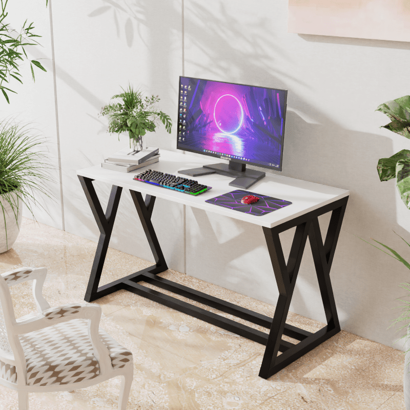 Daffodil Study Table in White Color