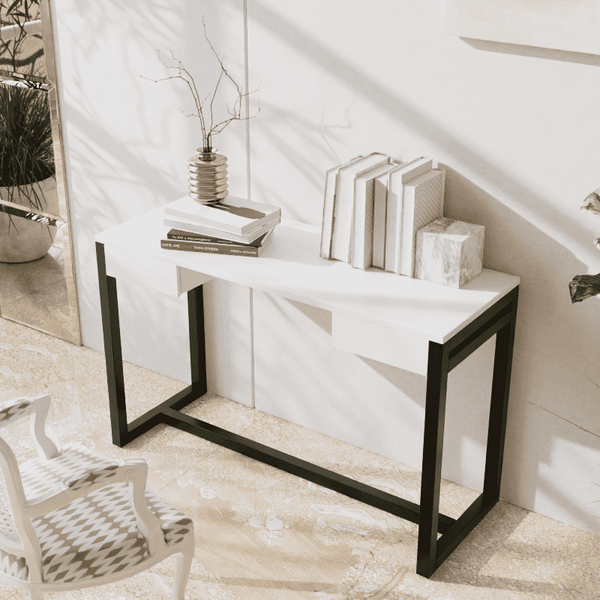 Edlin Study Table in White Color