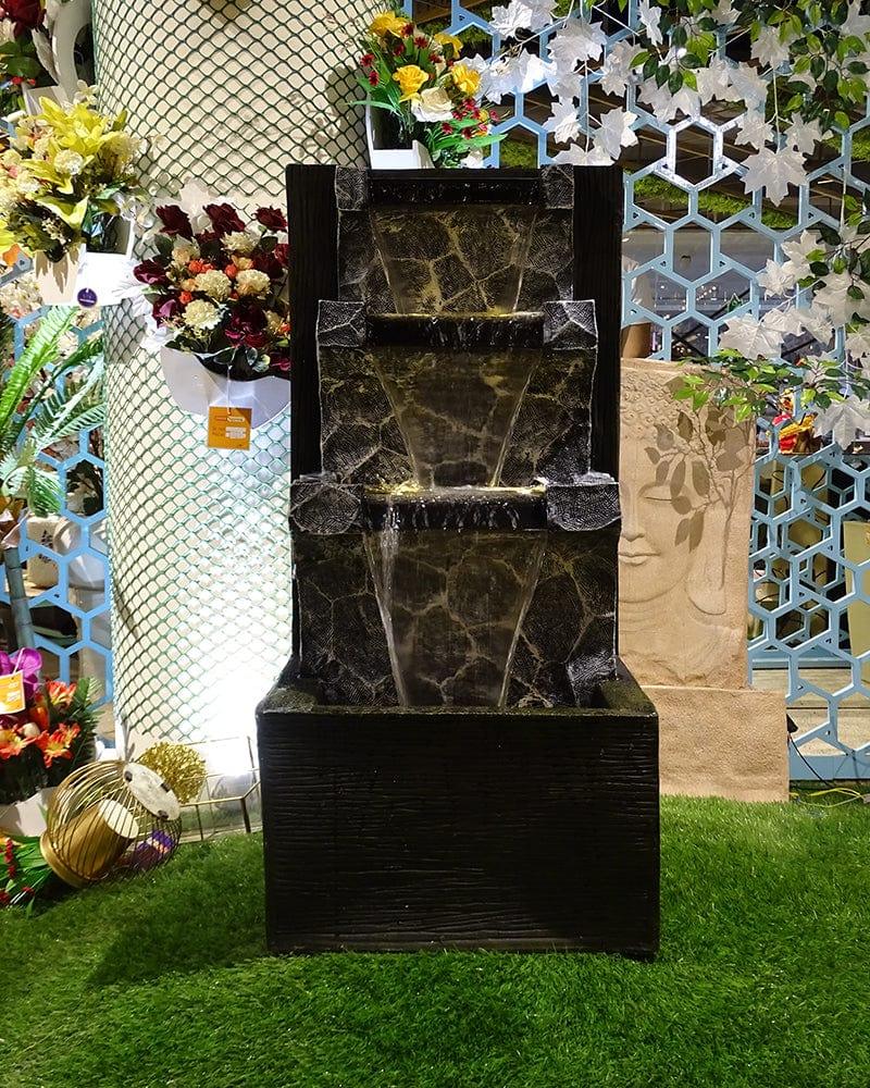 Black Water Fountain Wall Shape Fountain For Home Decoration