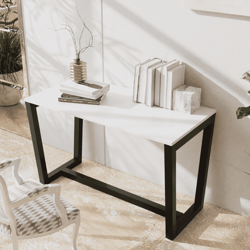 Valent Study Table in White Color
